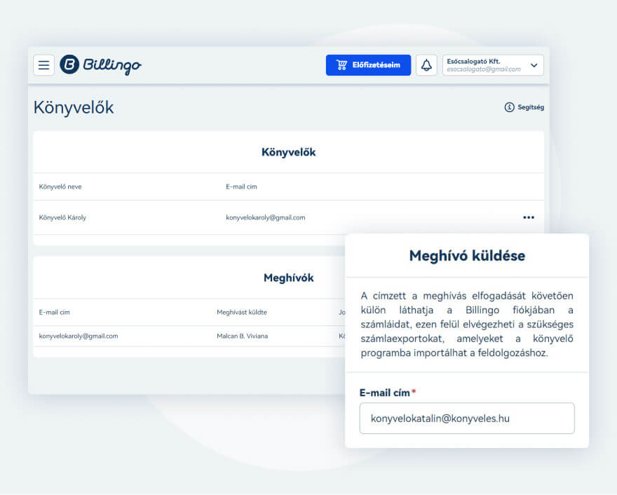Billingo - magyar nyelvű online számlázási rendszer